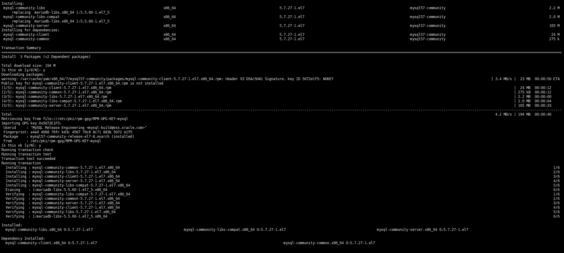 centos7 yum 方式安装mysql · keac's Blog centos7 yum 方式安装mysql · keac's Blog